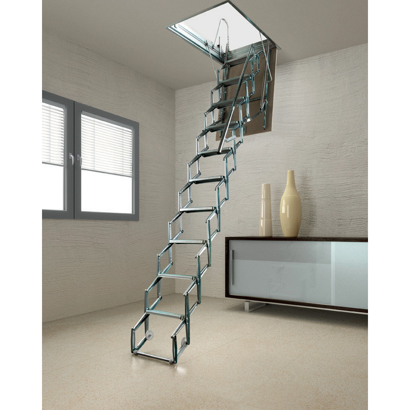 Scala retrattile pantografo 70 x 100 con struttura per cartongesso